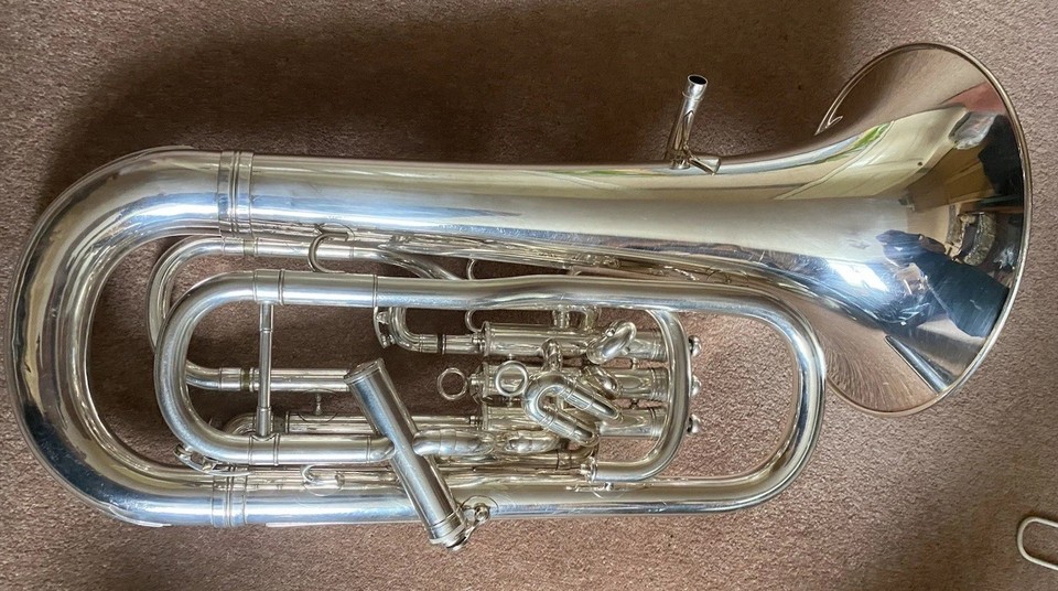 Besson Sovereign Euphonium BE967 In Bright Silver Plate. | eBay UK