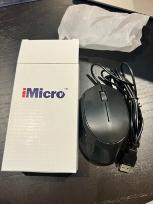 iMicro MO-1008BU Ergonomic Optical Mouse | 3 Buttons | Wired USB ...
