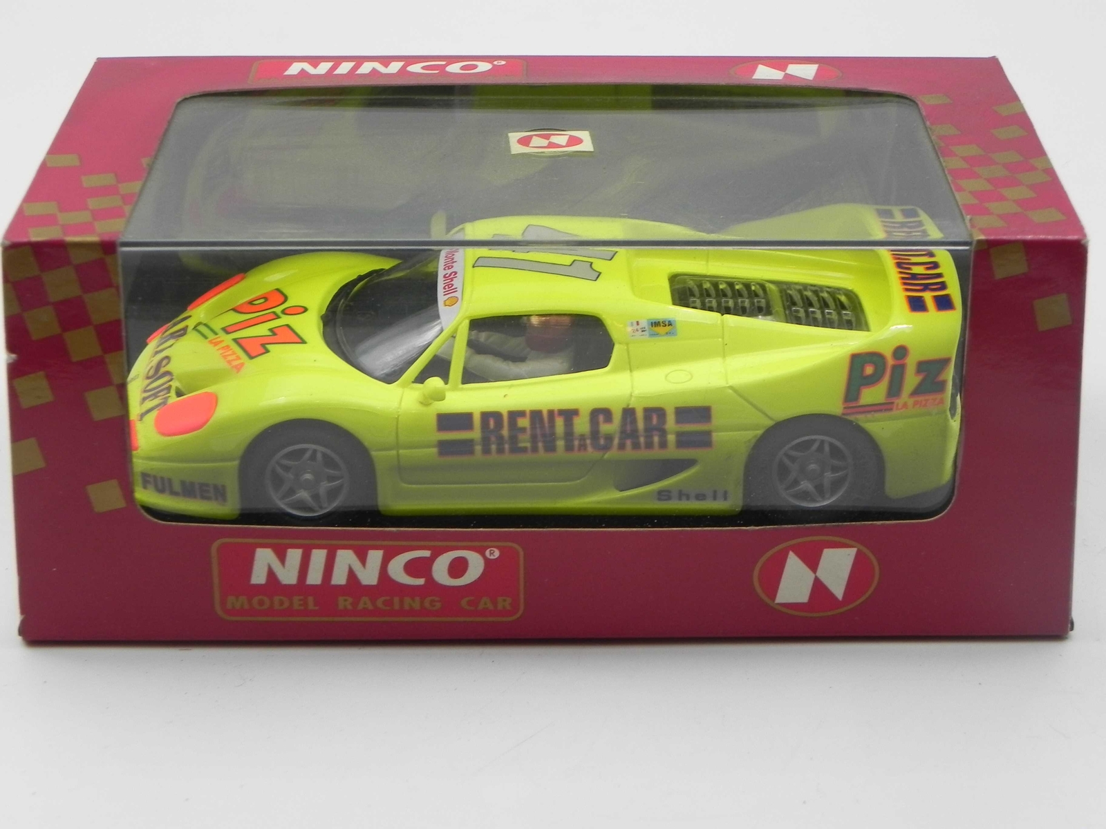 Ninco Ferrari F-50 Rent A Auto Piz Die Pizza Slot 1:3 2 #41 Wrong ...