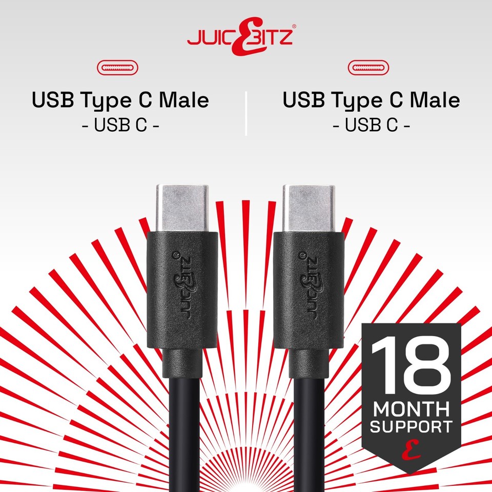 JuicEBitz® USB C Fast Charger Cable Type C Lead for Samsung Galaxy ...
