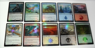 MAGIC THE GATHERING CCG FOIL CARD MIXED LOT OF 10 CARDS BRONTODON ...