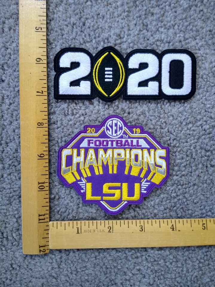 LOT OF 2 LSU COLLEGE TIGERS PLAYOFF LSU VS CLEMSON 2020 IRON ON PATCHES ...