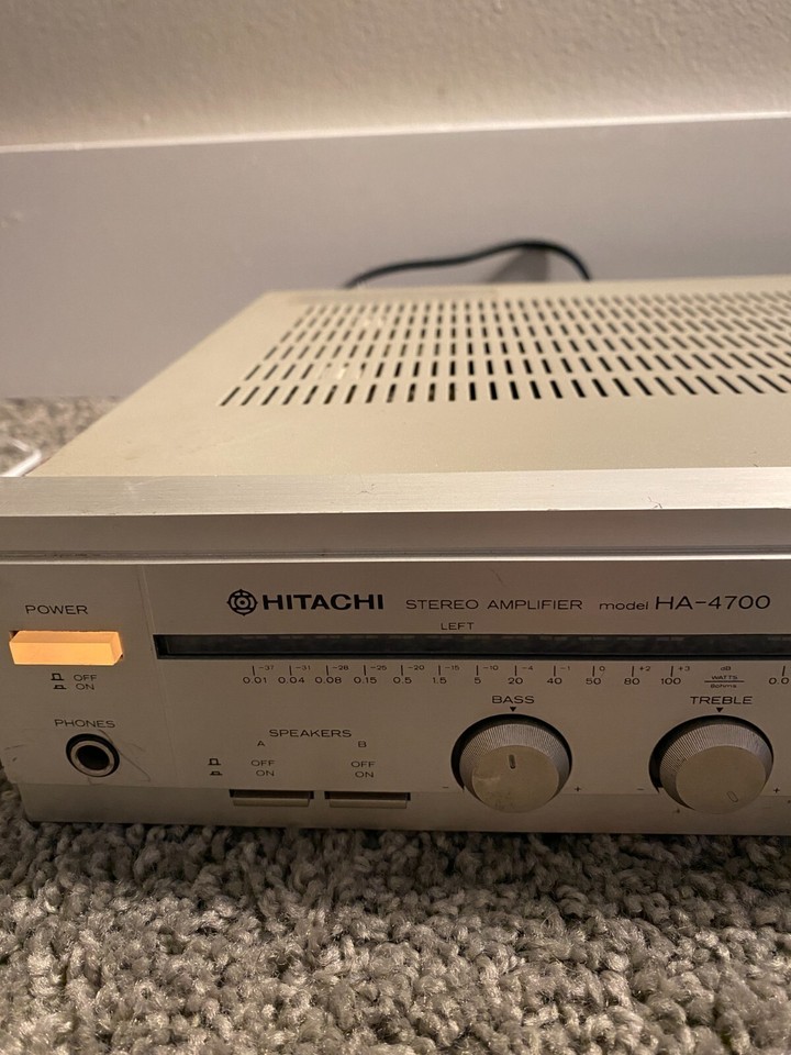 Hitachi stereo amplifier HA-4700 With Converted US Plug Adapter- READ ...