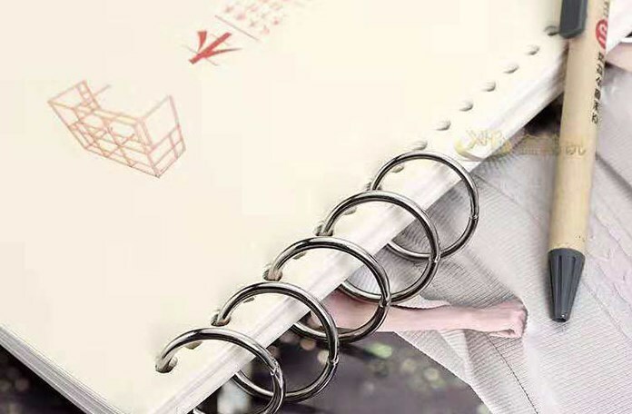 Metal SPLIT RING Loop Hinges Book Binder Album Key-chain Scrapbook UK ...