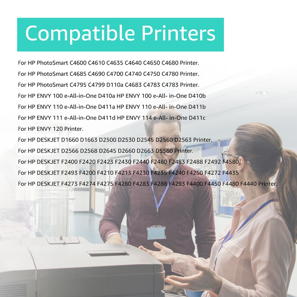 60 XL 60XL Ink Cartridges for HP C640WN D2680 F4280 F4480 F2430 DeskJet ...