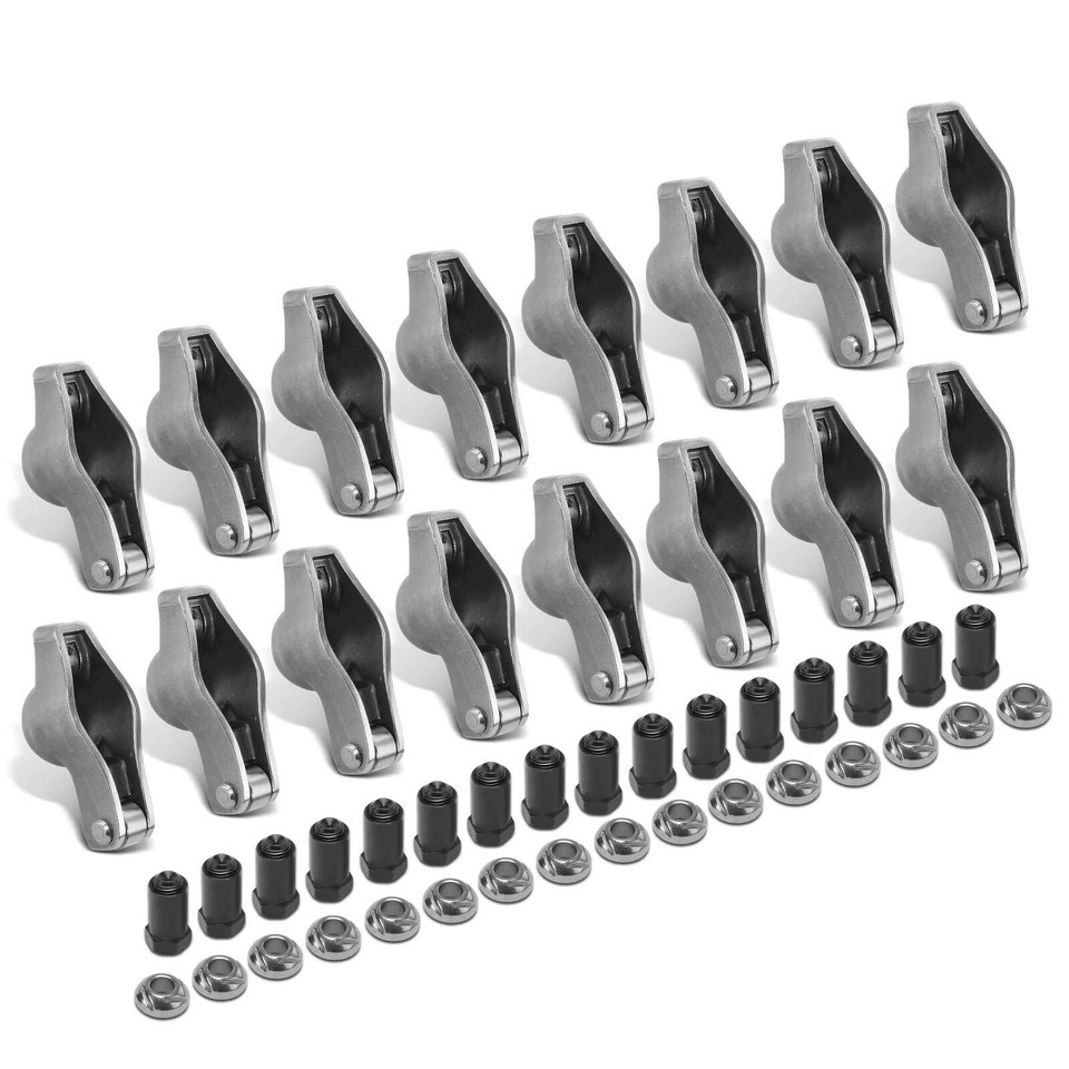 4340 Sportsman Roller Rocker Arms for Ford SBF 302 1.6 Ratio 3/8" Self ...