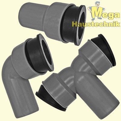 HT Siphon Anschluß mit Gummi Dichtung Sifon Winkel Bogen Abfluss ...