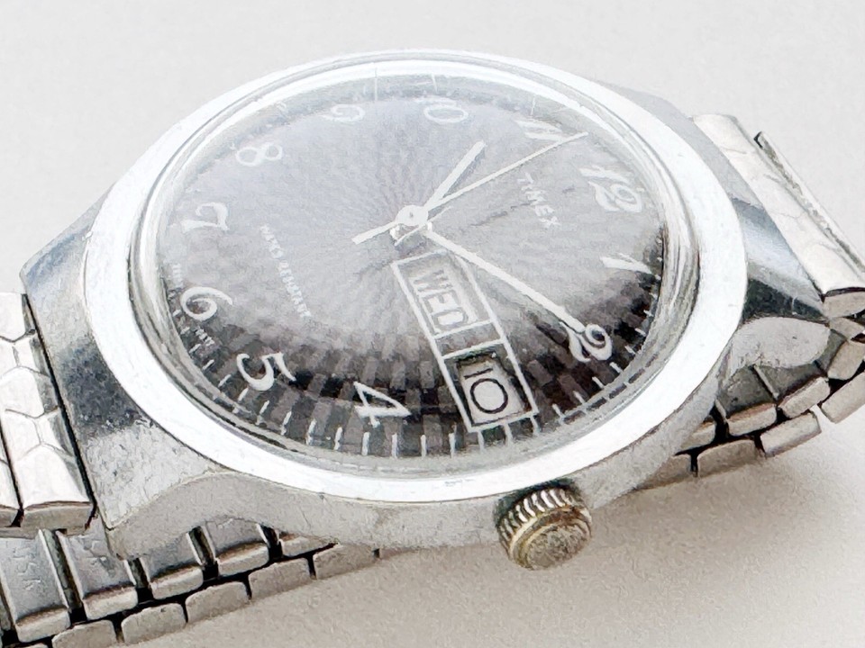 Vintage Timex Marlin Kaleidoscope Day Date M106 1977 Mechanical Wind | eBay