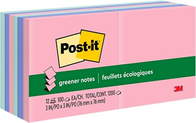 Post it Mini Notes, 1.5x2 in, 12 Pads Pastel Colors (Pink, Blue, Mint ...