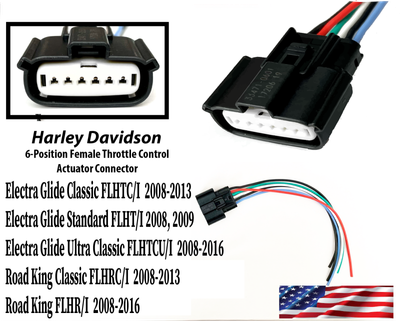 HARLEY DAVIDSON PRE-WIRED THROTTLE BODY 6 PIN CONTROL ACTUATOR ...
