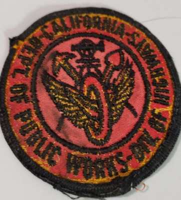 California Public Works Division Of Highways CA Jacket Sew On Patch | eBay