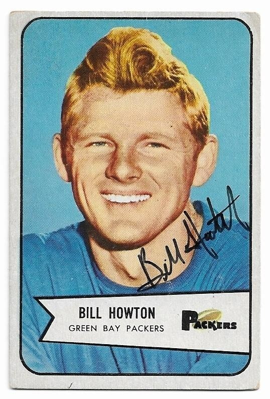 BILL HOWTON 1954 Bowman Signed Autographed card #34 Green Bay Packers ...