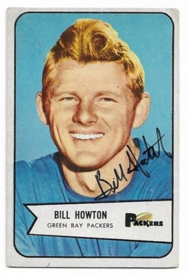 BILL HOWTON 1954 Bowman Signed Autographed card #34 Green Bay Packers ...