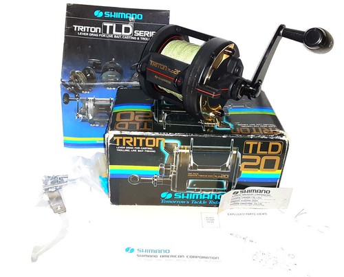 Vintage Shimano Triton TLD 20 Lever Drag Fishing Reel w/box | eBay