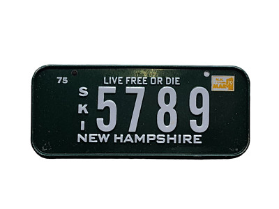 1975 New Hampshire 5789 Ski Live Free or Die Mini Bicycle Cereal ...