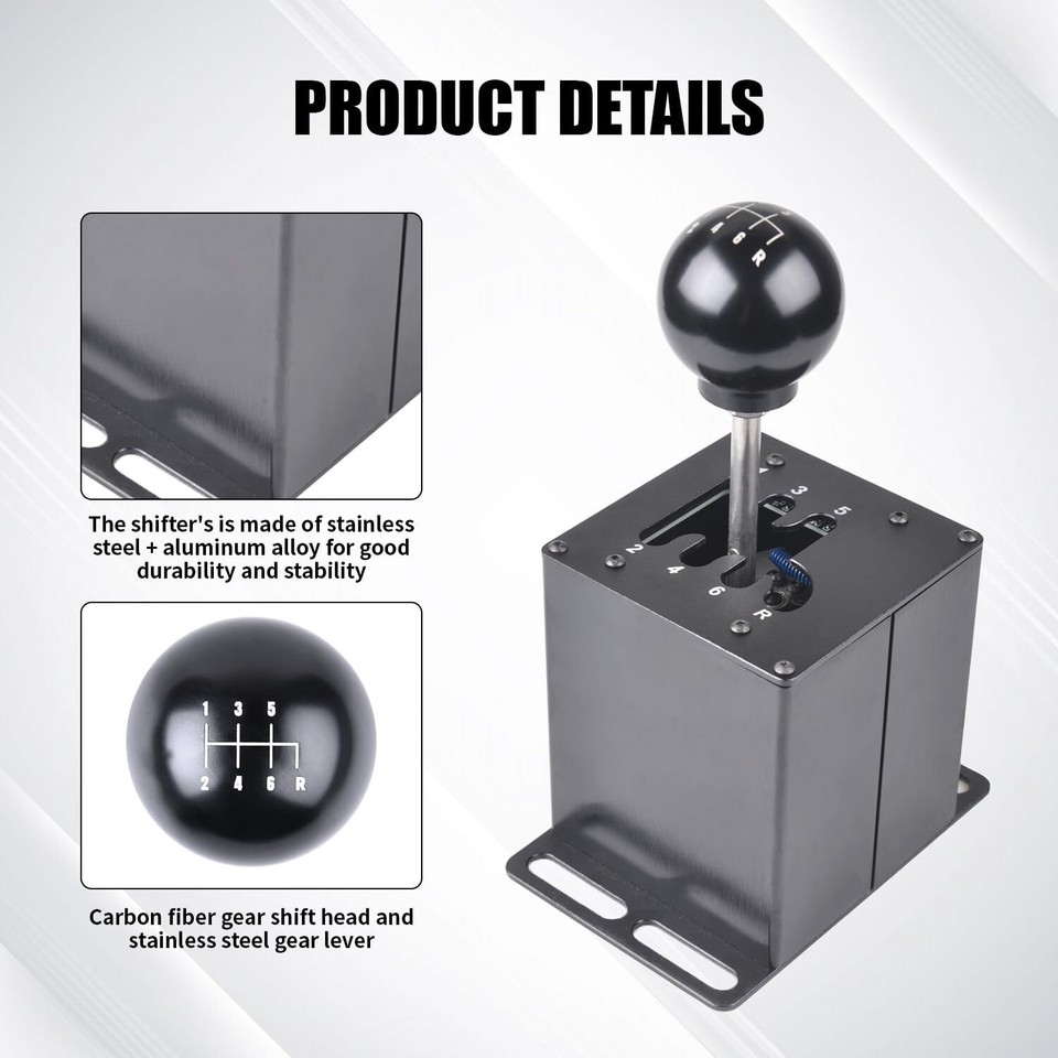 PC Racing Game Shifter USB 6+R For LOGIG 29 G27 G25 G920,T300RS/GT T500 ...