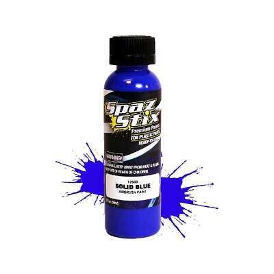Spaz Stix Solid Blue Airbrush Ready Paint, 2oz 59ml Bottle SZX12600 ...