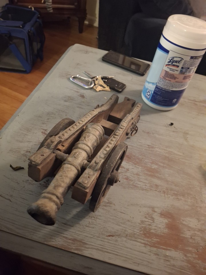 Vintage handmade Brass and Wooden Decorative miniature old model Gun | eBay