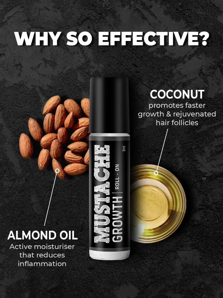 Beardo Mustache Growth Roll on promote growth & provide shines for ...