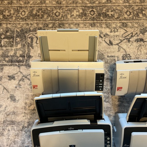 LOT OF 7X Fujitsu Fi-6130 | 2X Fi-5120C Document Scanner W Cables *READ ...