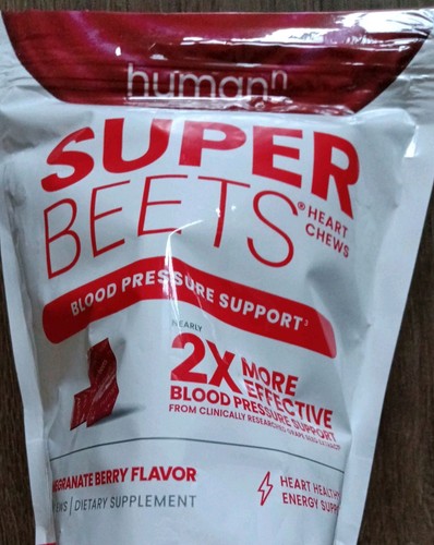 HumanN - SUPER BEETS Heart Chews, Pomegranate, 60 Count, New & Sealed ...