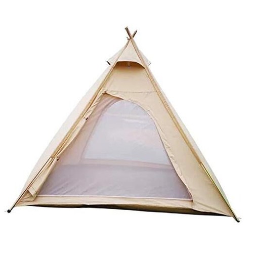 Outdoor 100% Cotton Canvas Waterproof Pyramid-Shaped Camping Tent ...