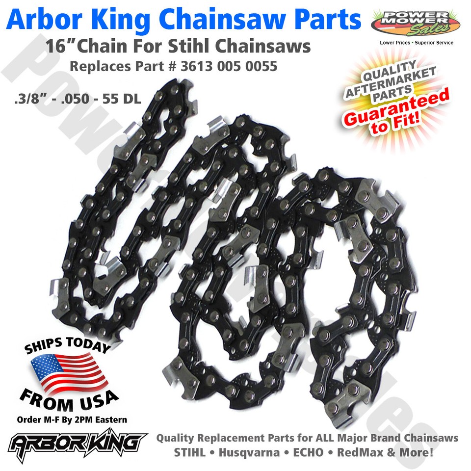 16” Chainsaw Chain 3/8”.050 55 DL Stihl / 63PM355E, 3636 005 0055 Low ...