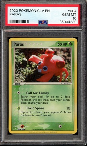 Pokemon Paras 004/034 Holo CLV Classic Collection Venusaur Deck - PSA ...