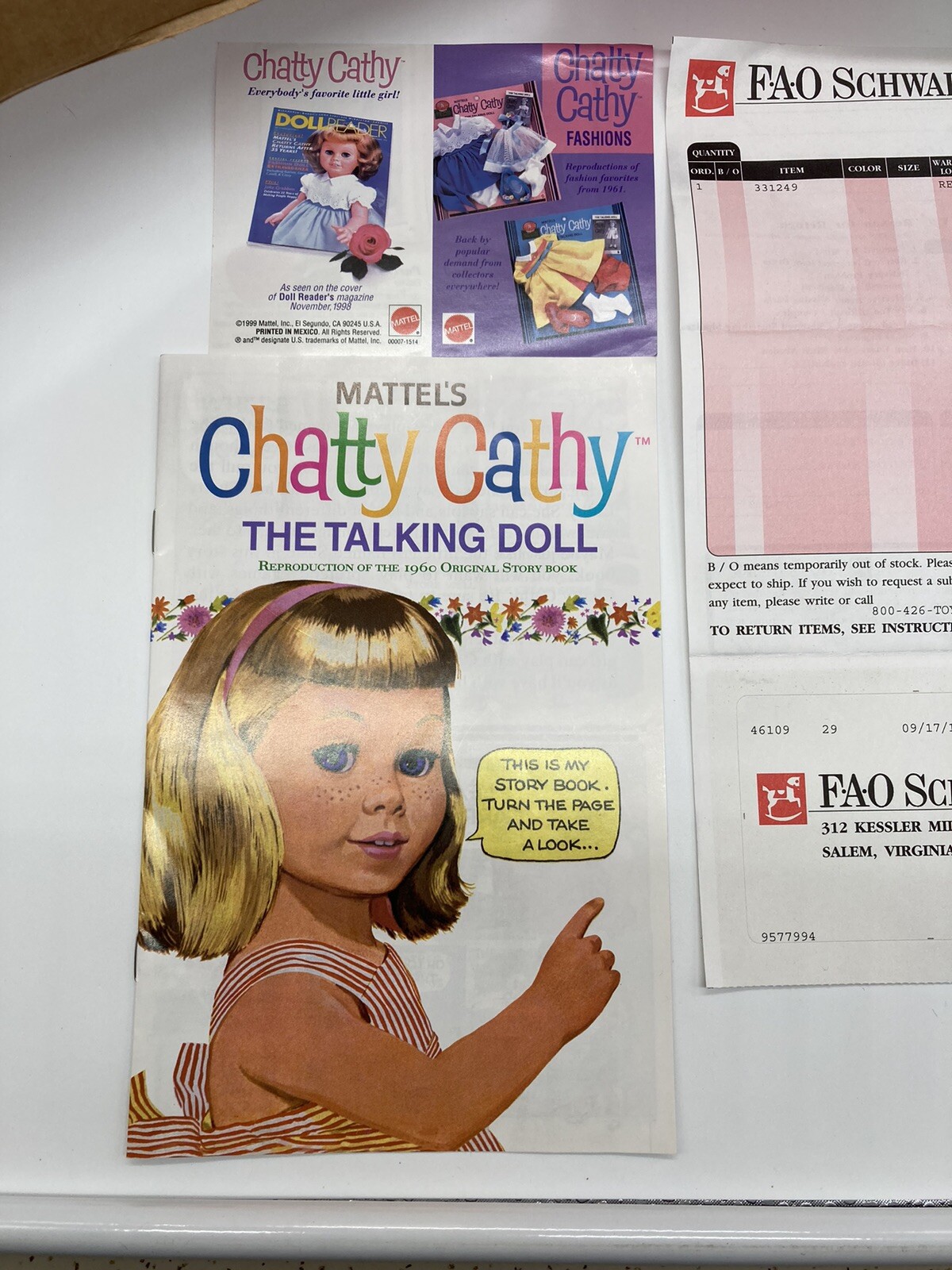 1999 Mattel Holiday Chatty Cathy Reproduction 1960 Doll #23783 for sale ...