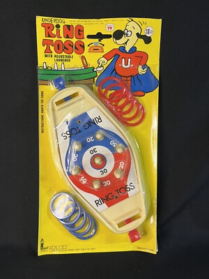 RARE Vtg 1975 UNDERDOG Ring Toss Toy Game Set LARAMIE 70s NOS Classic ...