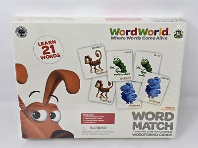 WordWorld Word Match Game PBS Kids WordFriend Card Matching Game, Rare ...