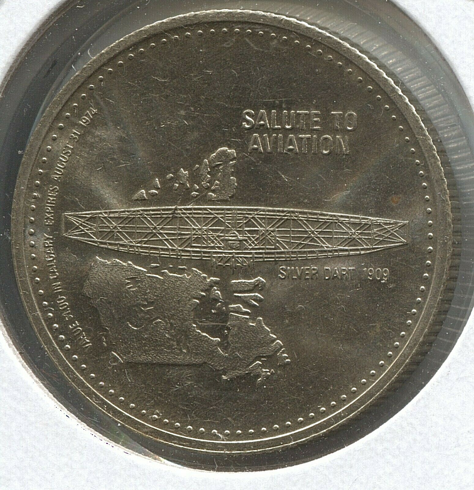 Canada - 1974 Calgary Stampede Dollar - Salute To Aviation - Lot EC ...