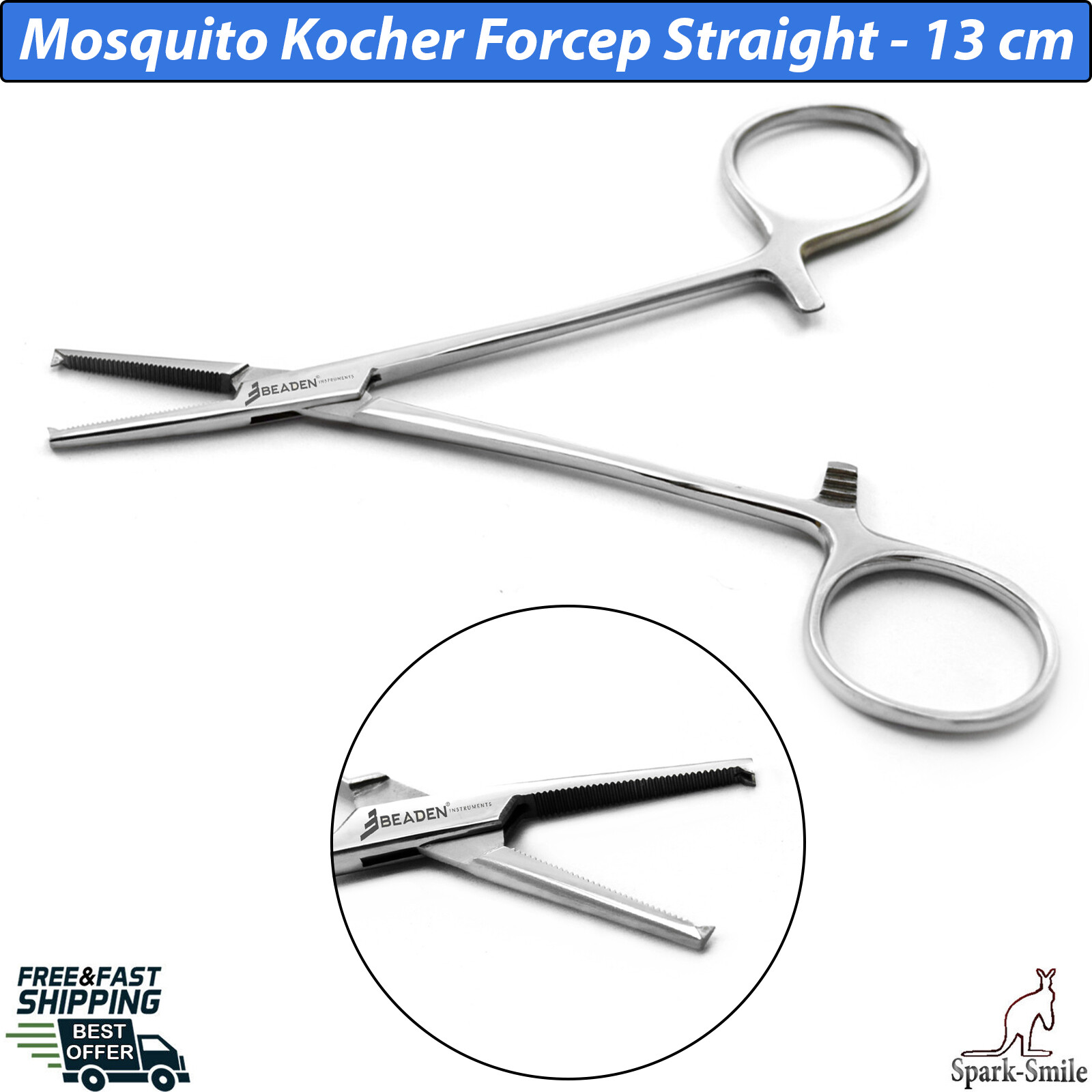Mosquito Kocher Forceps Curved & Straight Hemostatic Locking Clamps ...