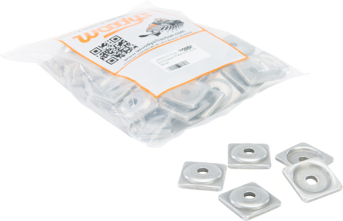 Woodys Square Digger Aluminum Support Plates - 5/16in. - Natural ASW2 ...