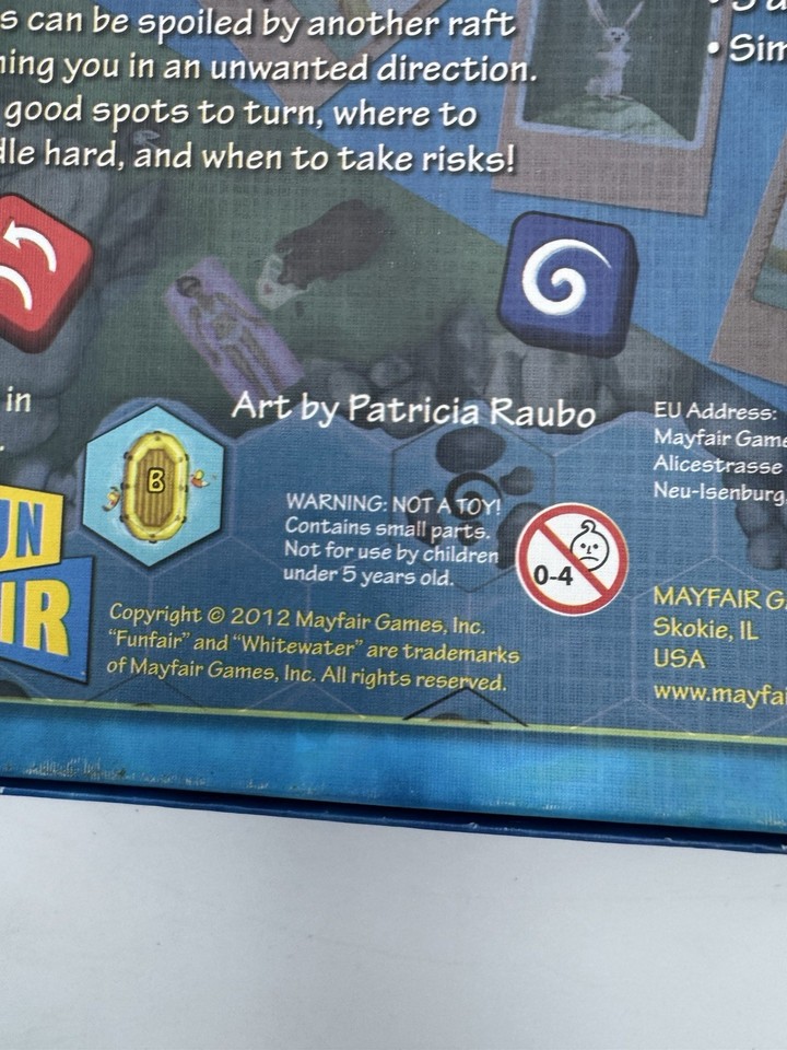 Whitewater Raging Rapid River Race Board Game Mayfair 2012 Unpunched ...