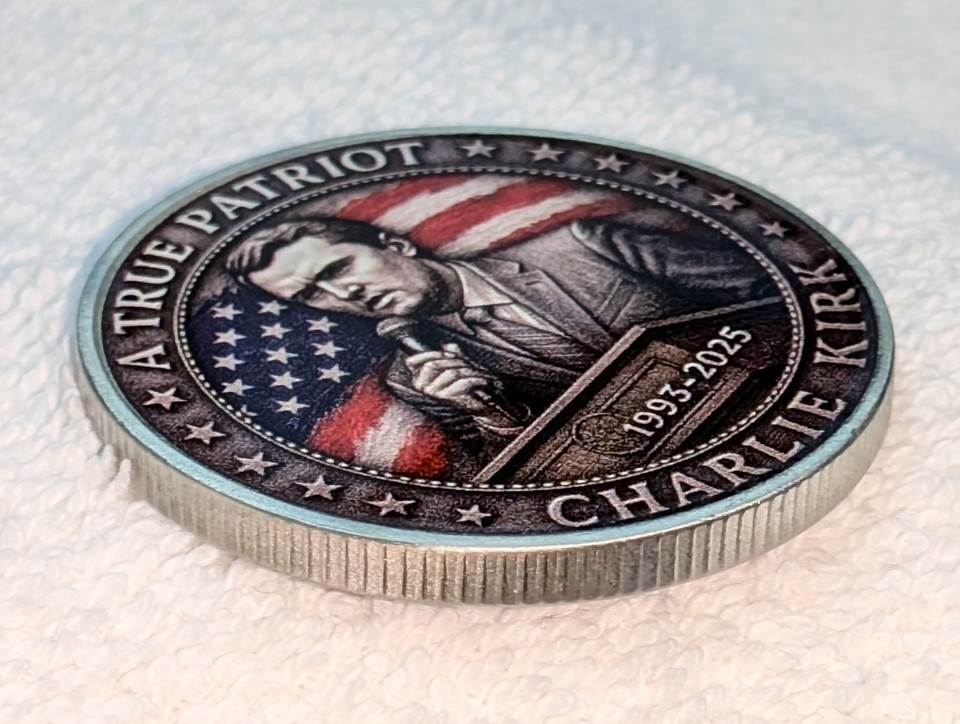 Charlie Kirk Dark Silver Coin True Patriot Trump Shot Americana USA ...