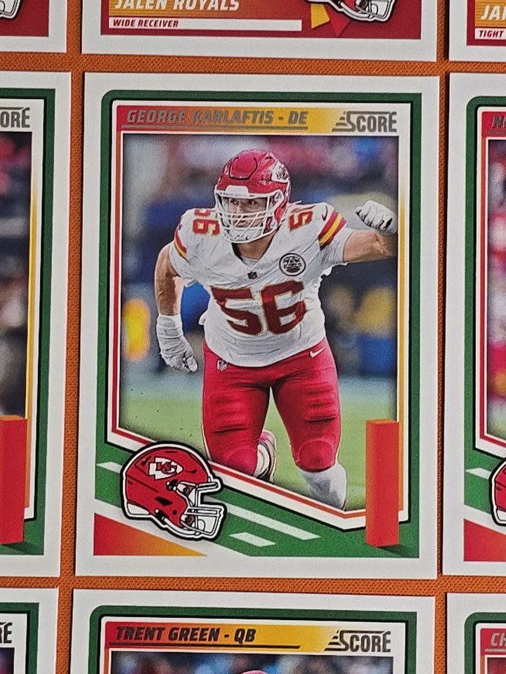 🔴⚪️🔴 2025 SCORE KANSAS CITY CHIEFS COMPLETE BASE TEAM SET 14 CARD LOT 🔴 ...