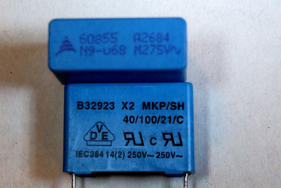 25pcs Capacitor MKP 680nf X2 250VAC 275VAC R22.5mm B32923A268M EPCOS ...