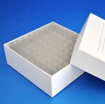 Box of 81pcs 4.5ml Square Plastic Test Tubes Vials Container Craft ...