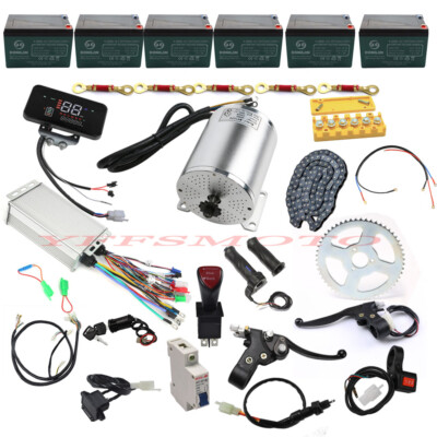 Complete Kit 72V 3000W Brushless Electric Motor for Go Kart E-bike ...