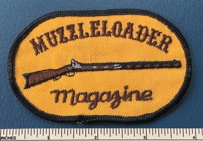 Vintage MUZZLELOADER MAGAZINE Twill Embroidered PATCH Blackpowder ...