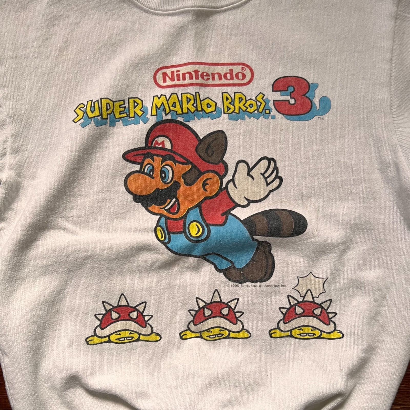 1990 Nintendo Vintage Super Mario Bros 3 Crewneck Swe… - Gem