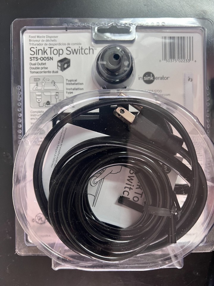 InSinkErator STS-OOSN SinkTop Satin Nickel Button Dual Outlet Switch ...