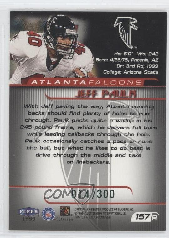 1999 Fleer Focus Rookie Stealth /300 Jeff Paulk #157 Rookie RC | eBay