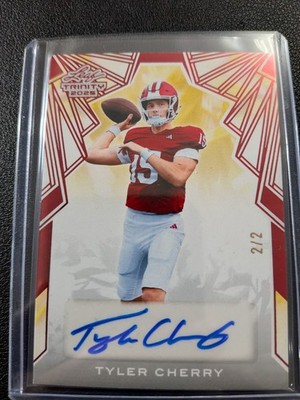 Tyler Cherry 2025 Leaf Trinity Red Auto Autograph 2/2 #BA-TC1 Indiana ...