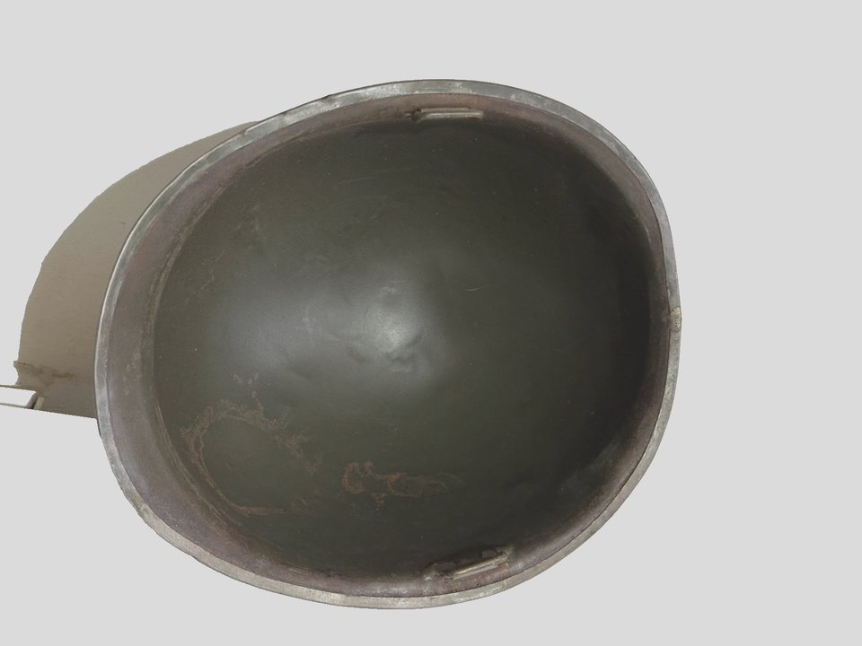WW2 U.S.ARMY STEEL HELMET SHELL,SOME ORIGINAL FINISH REAR SEAM FIXED ...