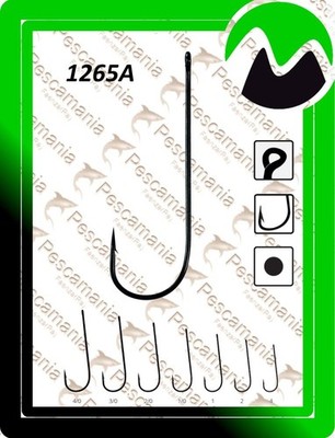 Maver hook 1265 black nichel - eyed - with barb | eBay