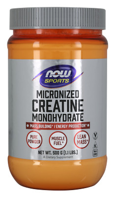NOW Sports Micronized Creatine Monohydrate Pure Powder 500grams Kosher ...