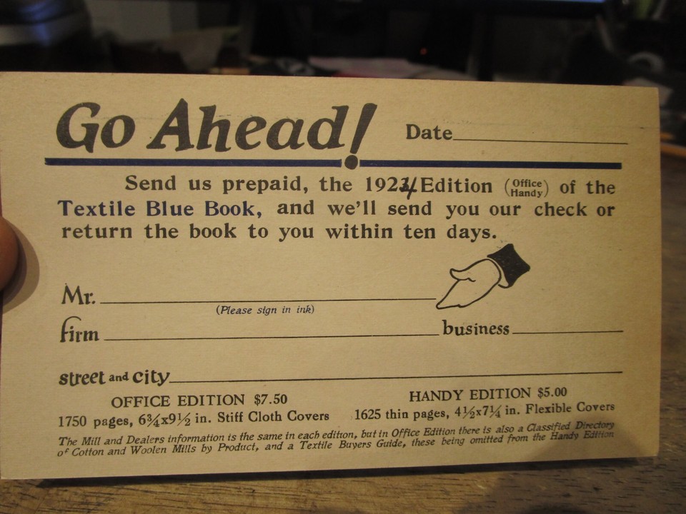 O2 NEW YORK Postcard Business Reply Card Davison Publishing Company ...