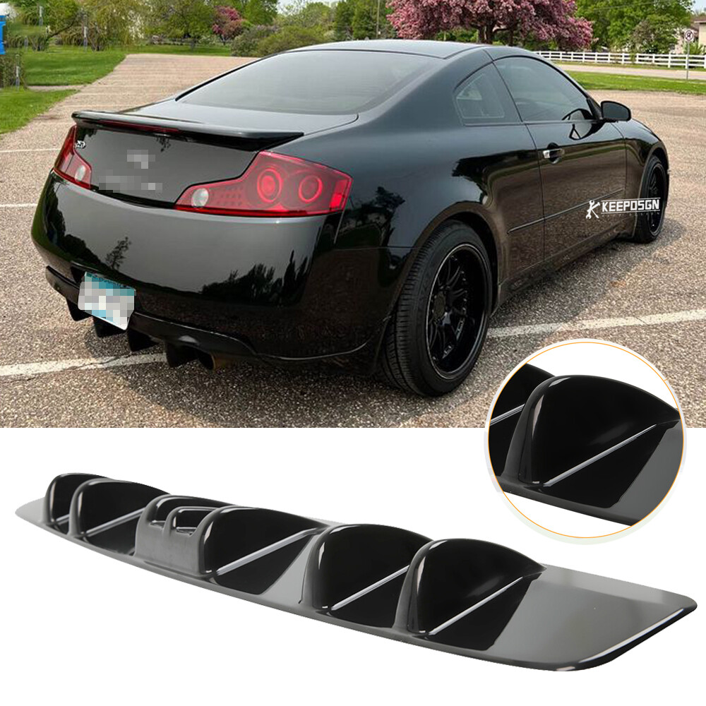 Rear Bumper Diffuser Fin Spoiler Splitter Lip For Infiniti G35 G37 ...